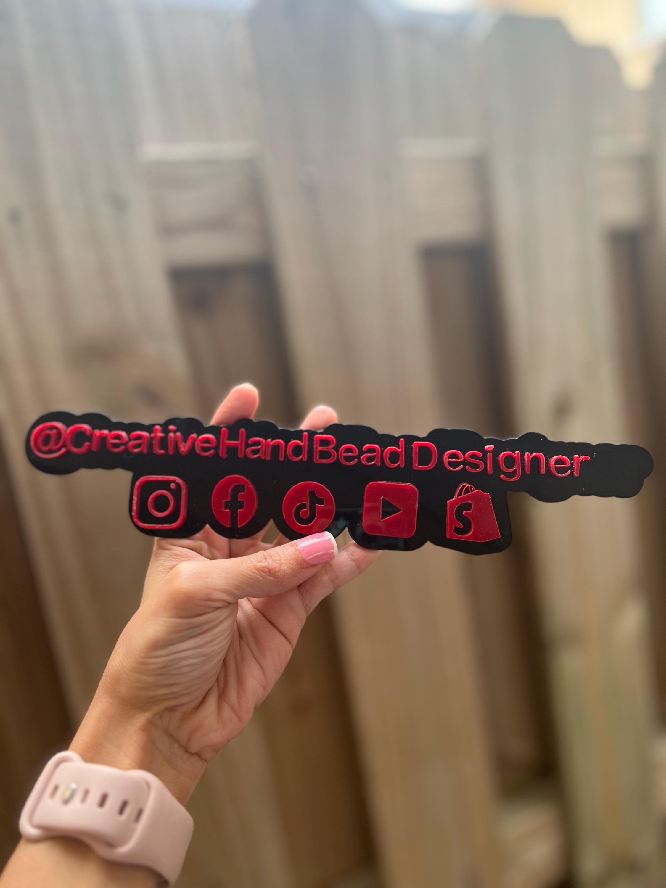 Two Row Acrylic Watermark, Business Sign for Social Media. Business ...