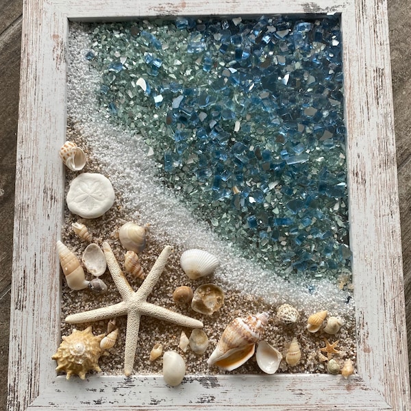11x 14 Sea Glass Art - Etsy
