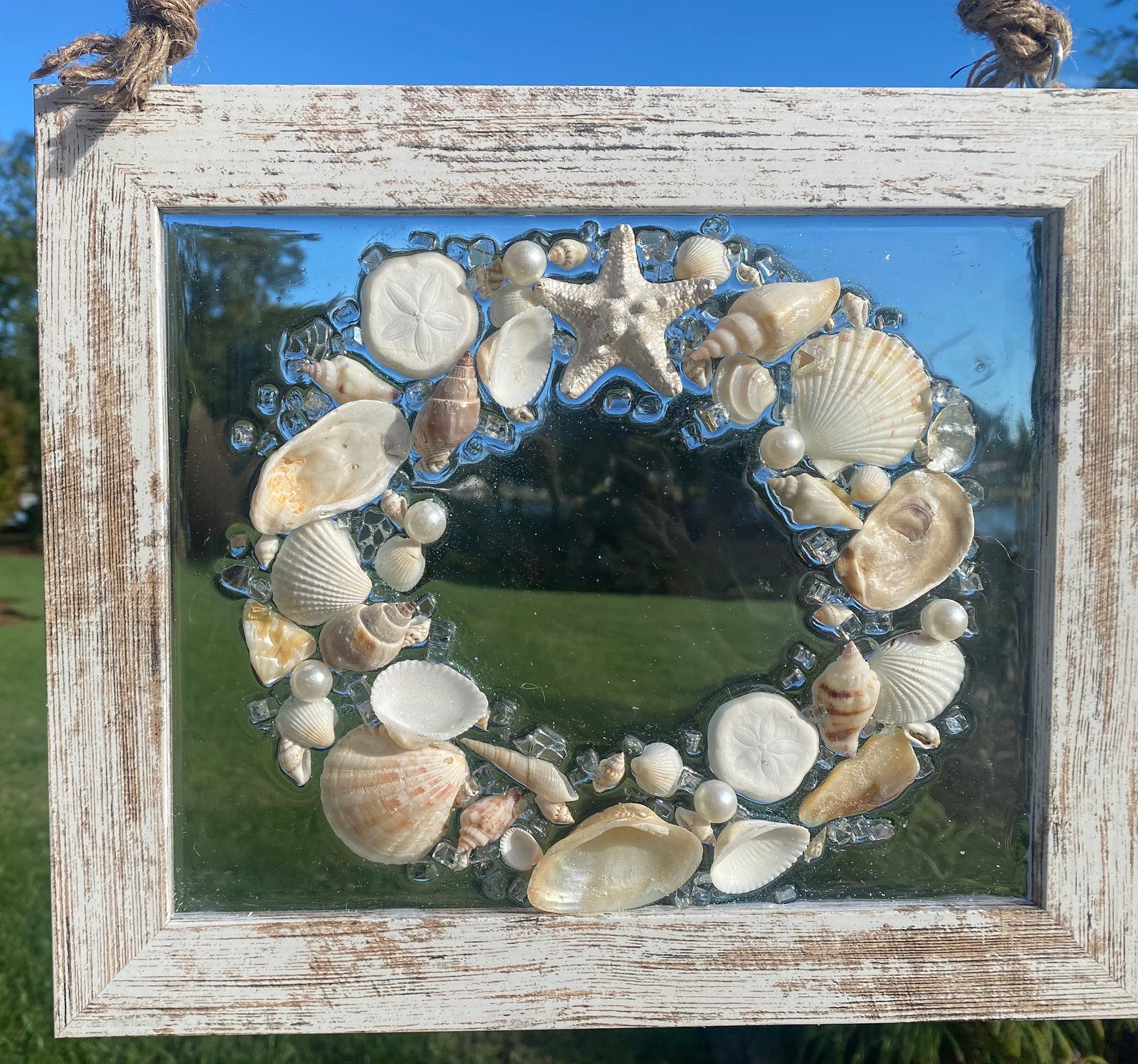 FRAMED HOLIDAY Shell WREATH in Resin - Etsy