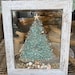 Coastal Christmas Tree Framed Art – Aqua Glass, Beach Decor (4x6) - Etsy