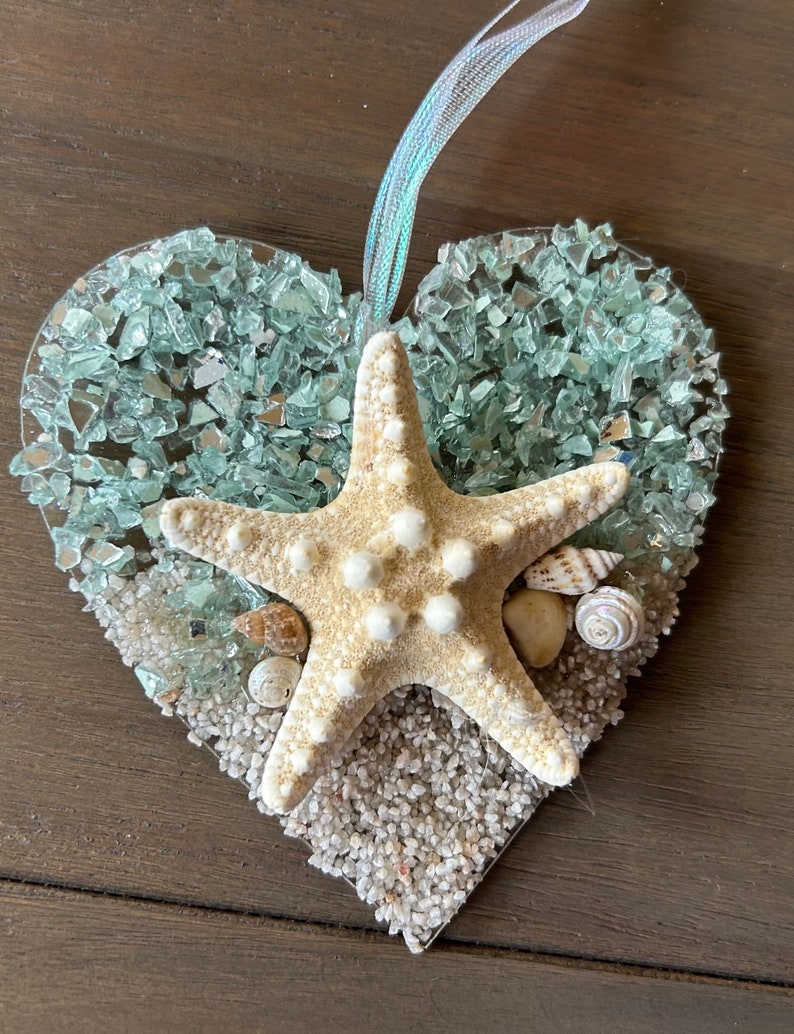 Coastal HEART Starfish Suncatcher/ornament - Etsy