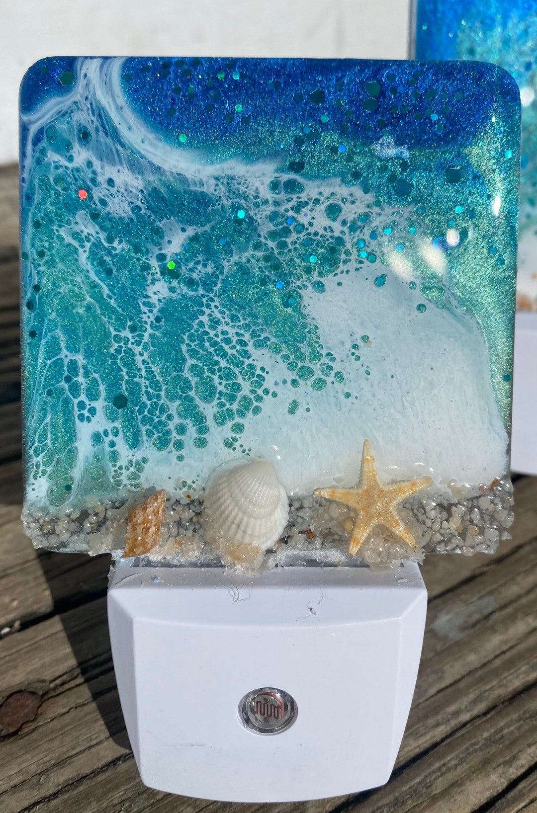 COASTAL Night Light- OCEAN Waves With Beach - Etsy