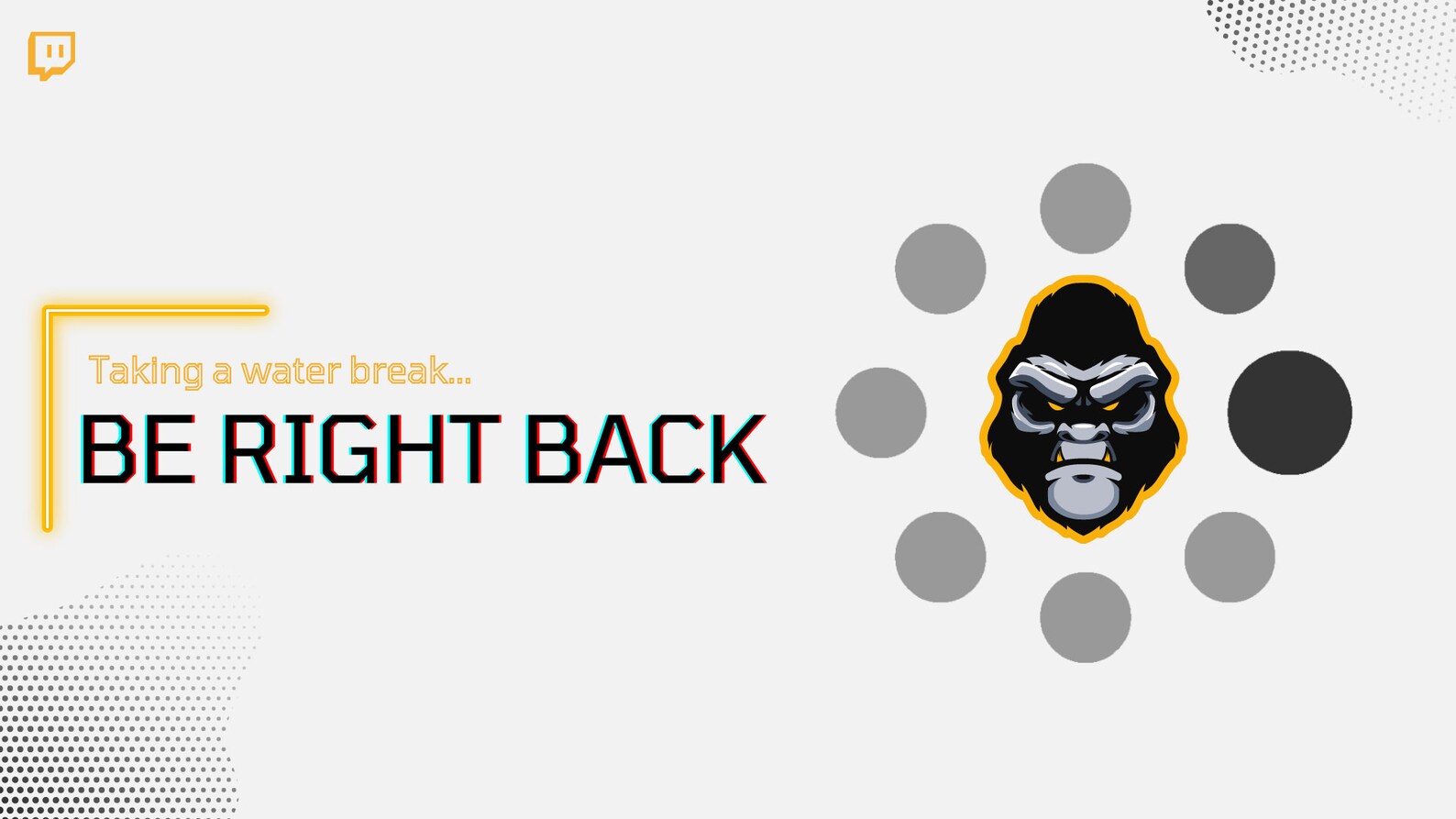 Animated Twitch Screens/ Scenes Overlay Black and Gold Ape - Etsy
