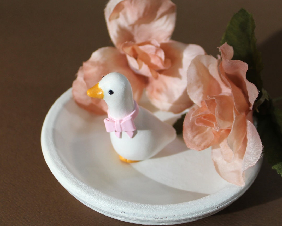 Handmade Coquette Goose Polymer Clay Desk Decor - Etsy