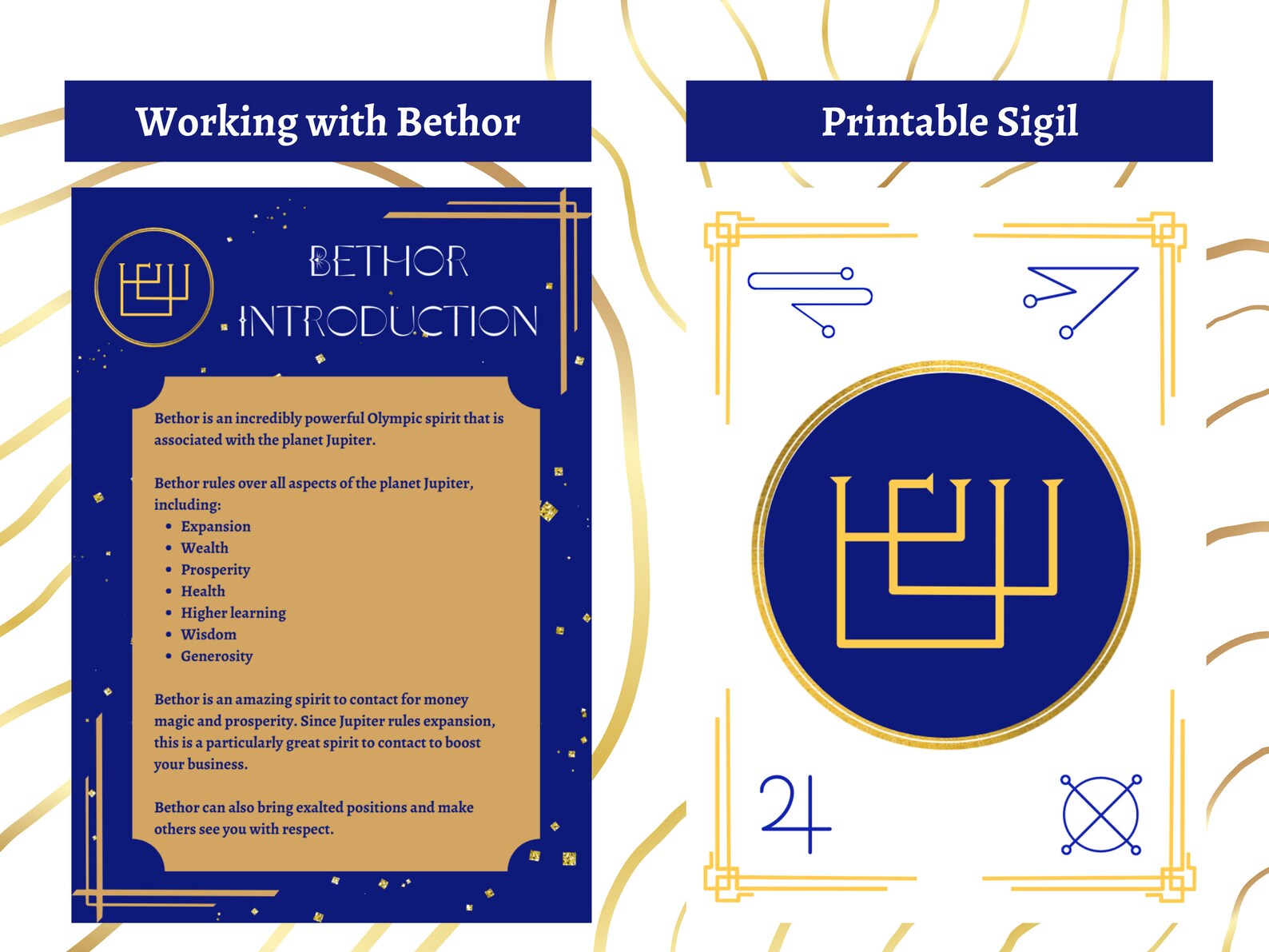 Bethor Sigil and Invocation Instructions / Olympian Spirit | Etsy