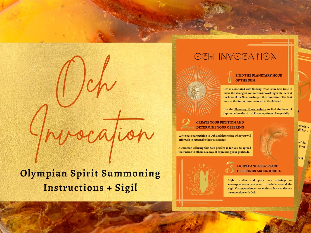 Och Sigil and Invocation Instructions / Olympian Spirit Summoning ...