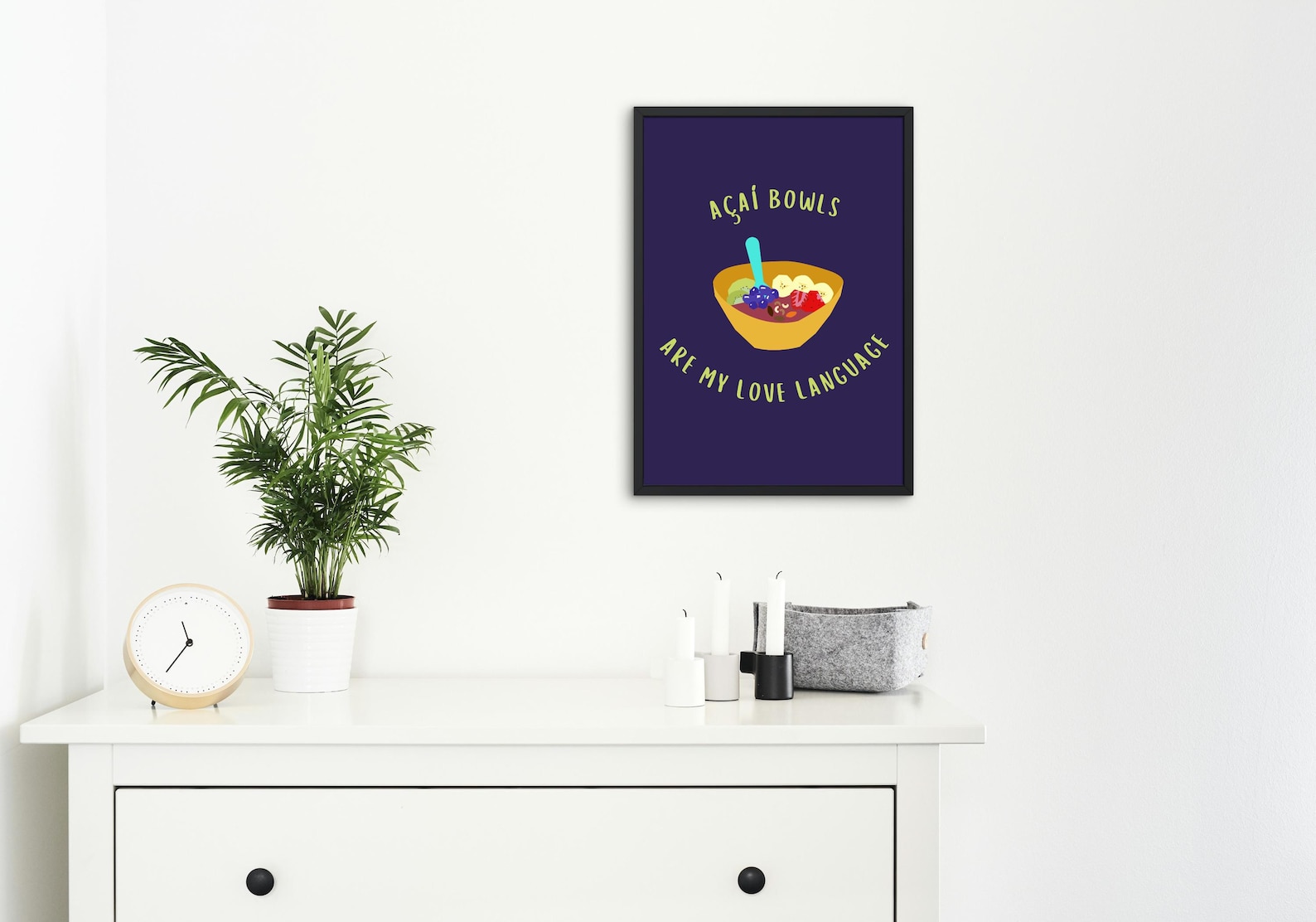 Açaí Bowls Are My Love Language Digital Print | Cute Foodie Wall Art ...