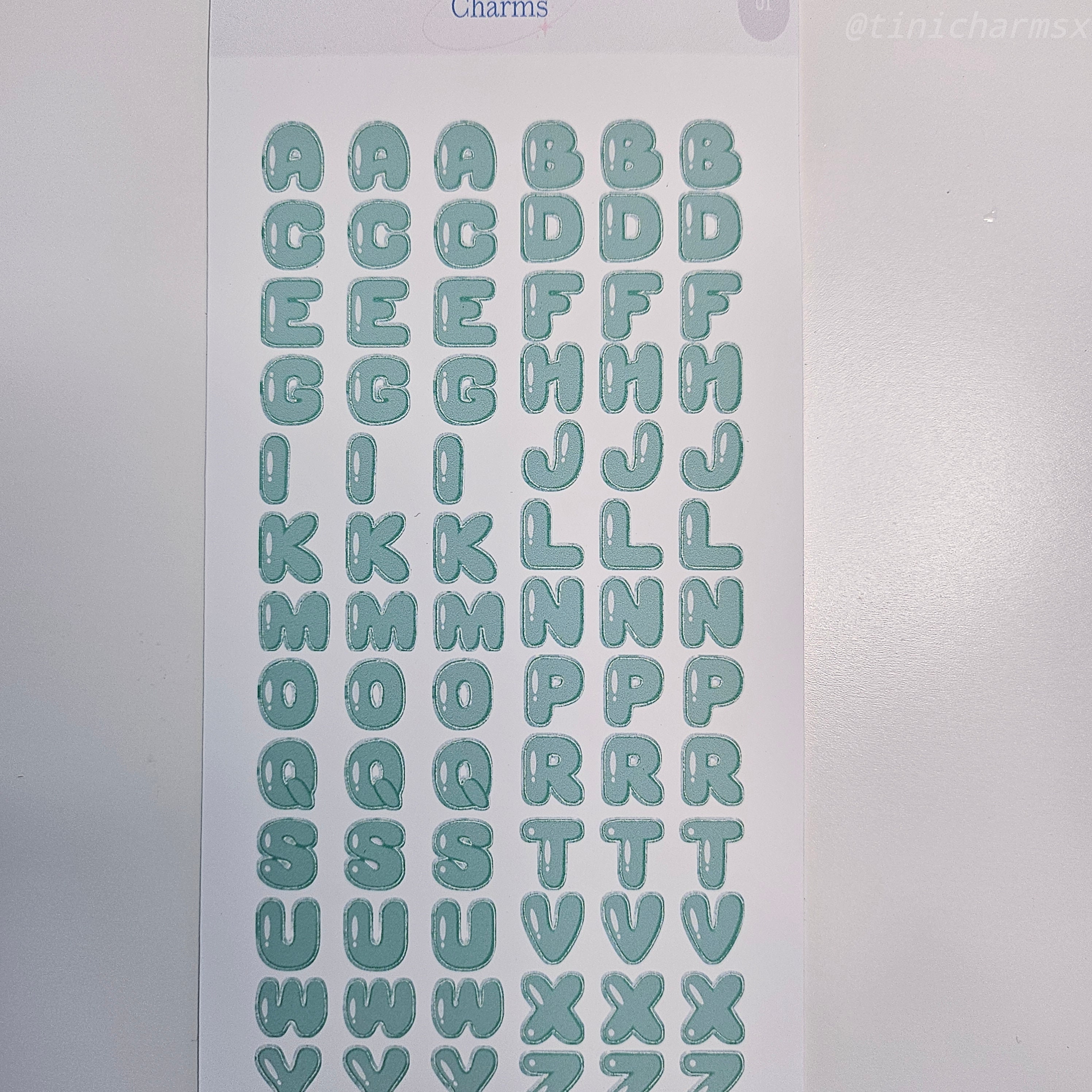 Letter Bubble Stickers Alphabet, Letter Deco Sticker, Cute Alphabet ...