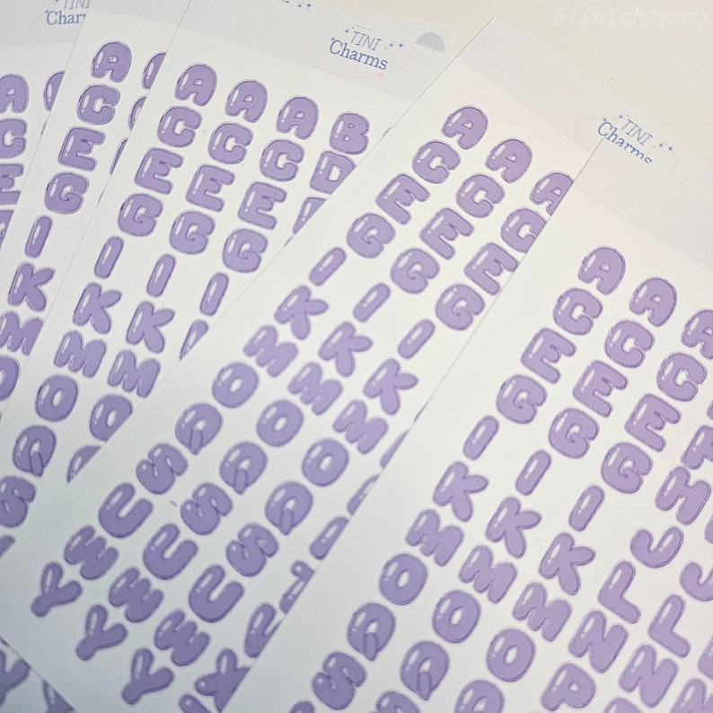 Letter Bubble Stickers Alphabet, Letter Deco Sticker, Cute Alphabet ...