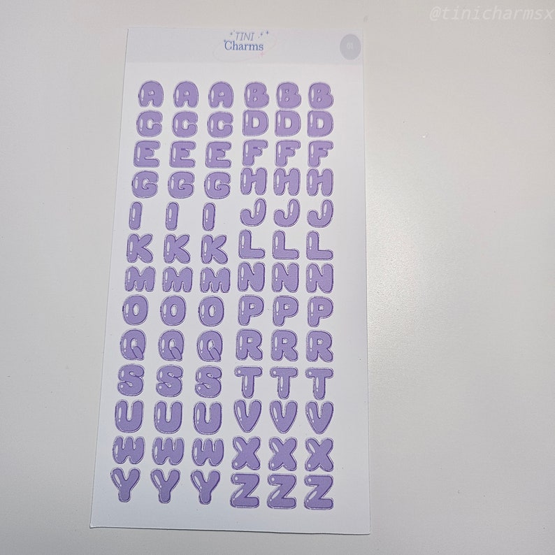 Letter Bubble Stickers Alphabet, Letter Deco Sticker, Cute Alphabet ...