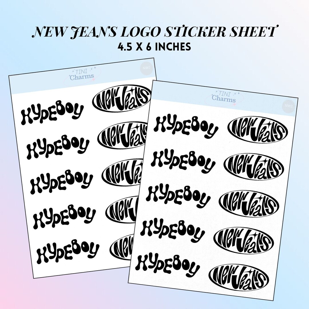 New Jeans Logo Glossy Sticker Set of 2 Newjeans, New Jeans, New Jeans ...