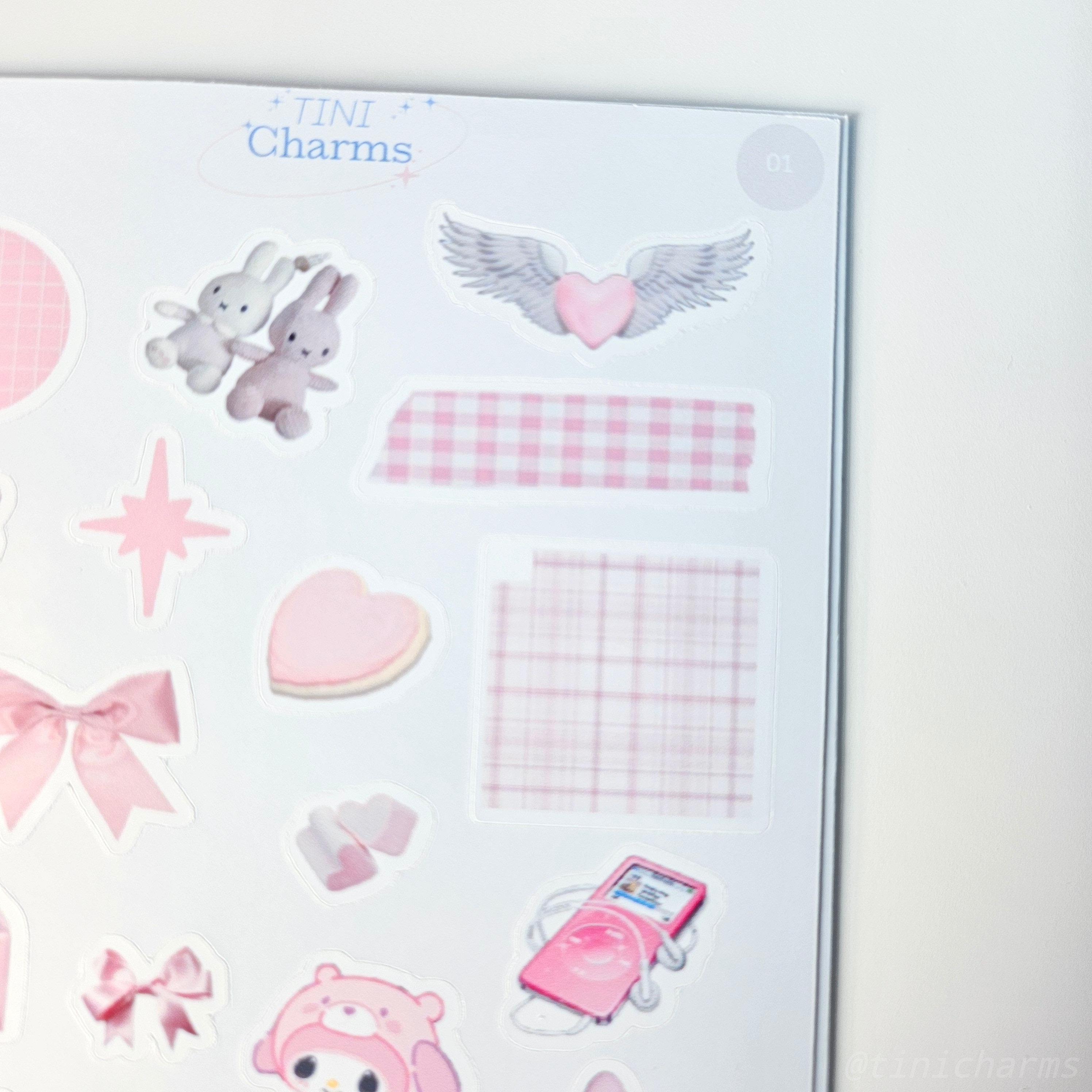 Coquette PNG Sticker Sheet: Pink,journal Stickers,deco Stickers,cute ...