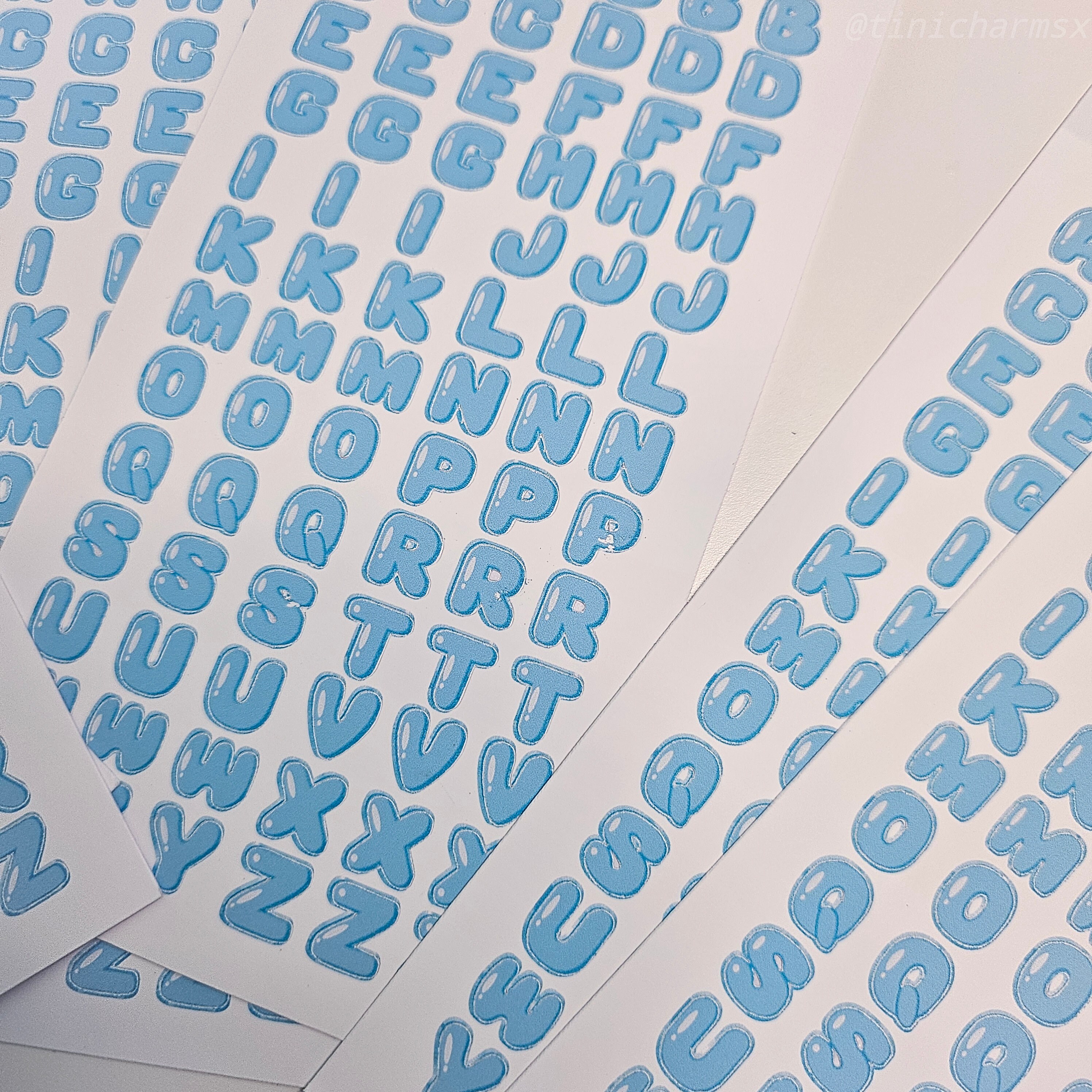 Letter Bubble Stickers Alphabet, Letter Deco Sticker, Cute Alphabet ...