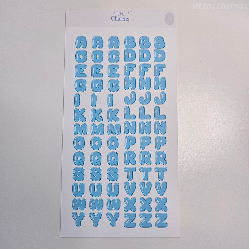 Letter Bubble Stickers Alphabet, Letter Deco Sticker, Cute Alphabet ...