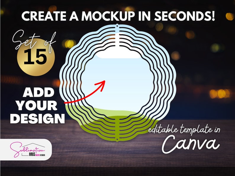 CANVA Mockup Wind Spinner Templates SET OF 15 Neutral - Etsy