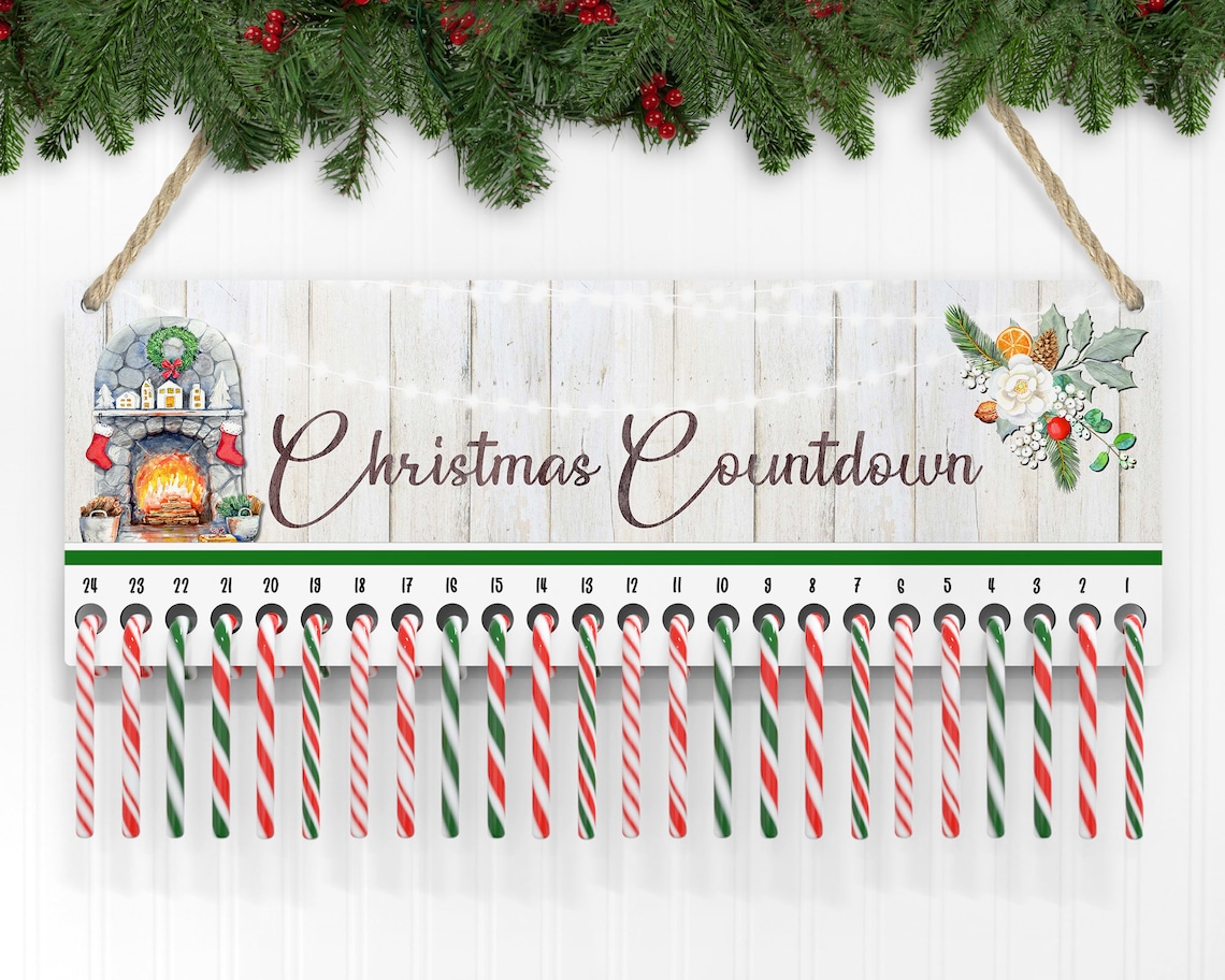 Candy Cane Countdown PNG Countdown PNG Printable Countdown - Etsy
