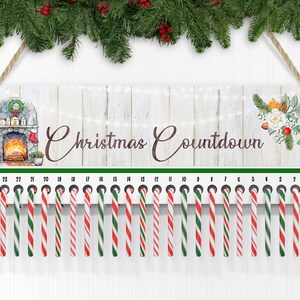 Candy Cane Countdown PNG Countdown PNG, Printable Countdown Calendar ...