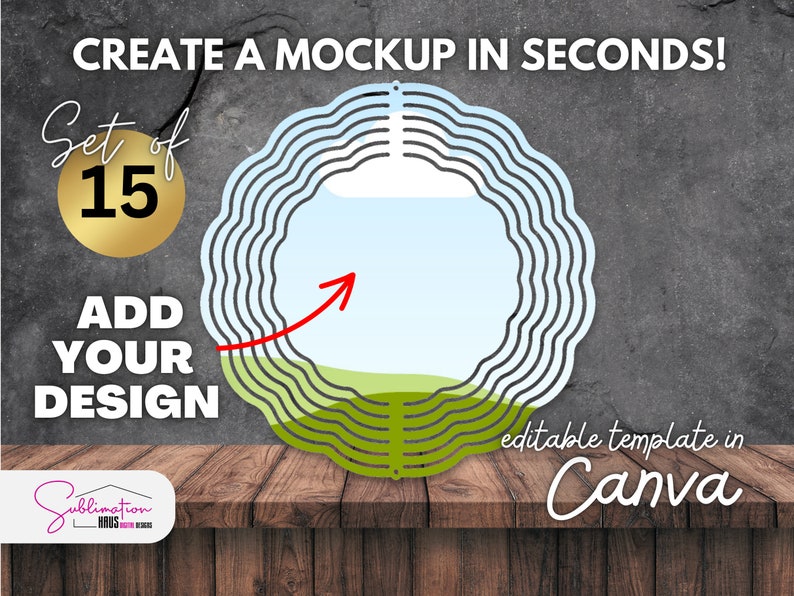 CANVA Mockup Wind Spinner Templates SET OF 15 Neutral - Etsy