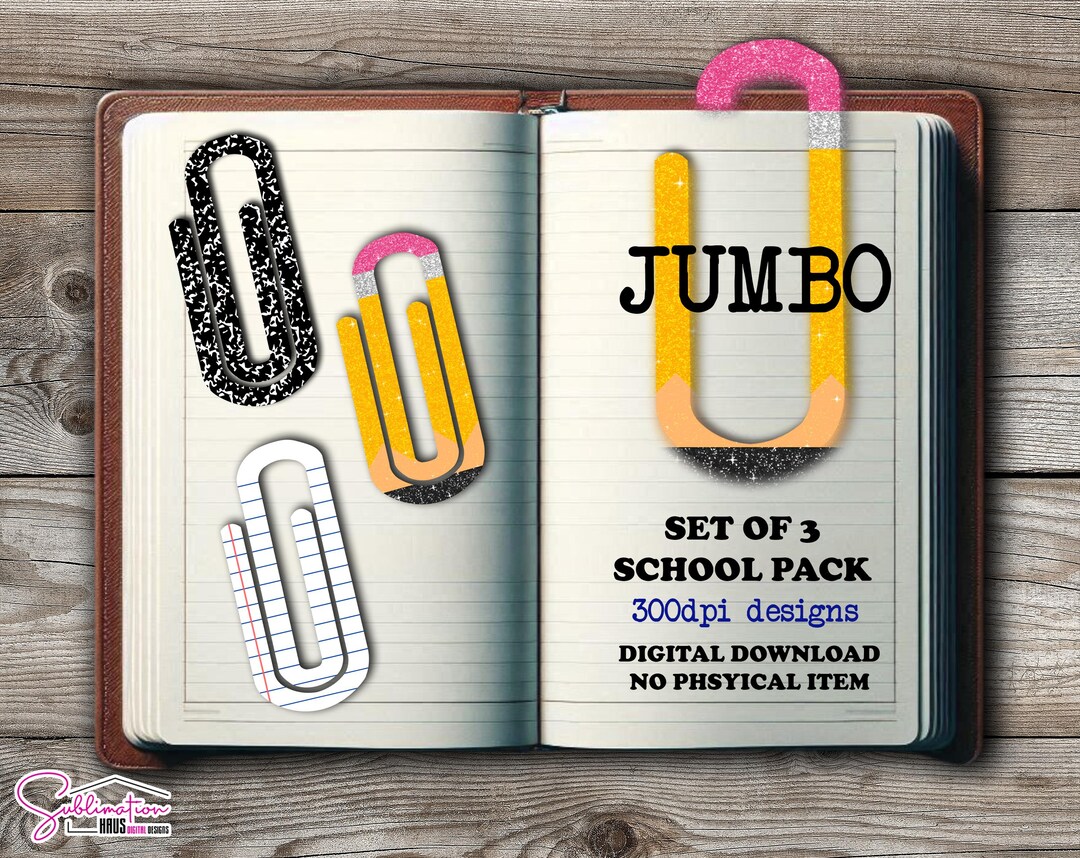 Paperclip PNG Set: School Designs (digital Download) - Etsy