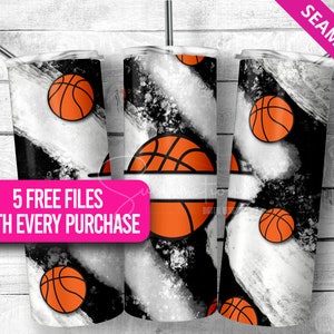Basketball Sublimation Tumbler Designs, Basketball 20oz Skinny Tumbler ...