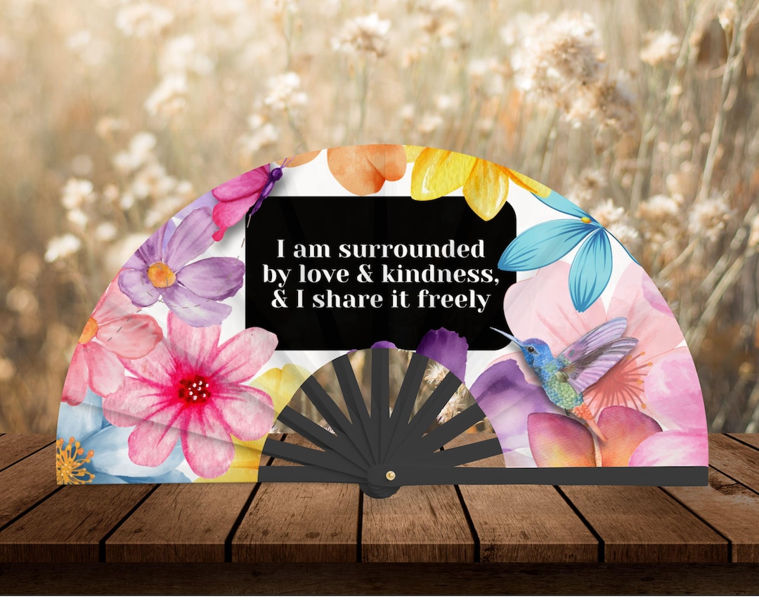 Floral Clack Fan PNG Design: Positive Affirmation Sublimation (digital ...