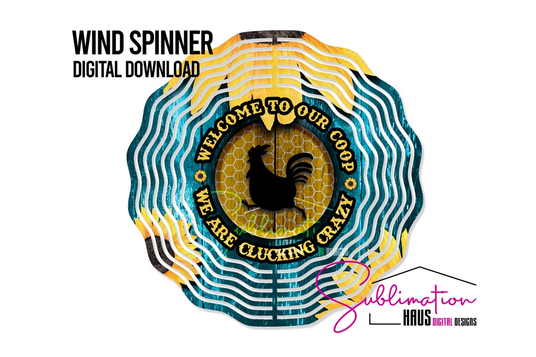 Crazy Chicken Lady Wind Spinner PNG Wind Spinner Designs Sunflower Wind ...