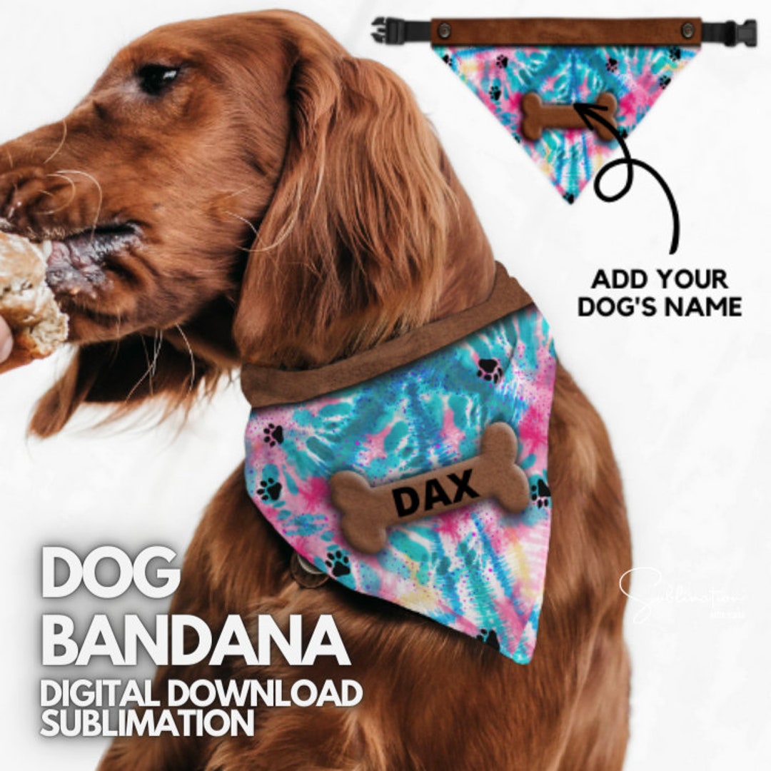 Pet Bandana Dog Bandana Sublimation Pet Scarf PNG Funny Dog Bandana Add ...