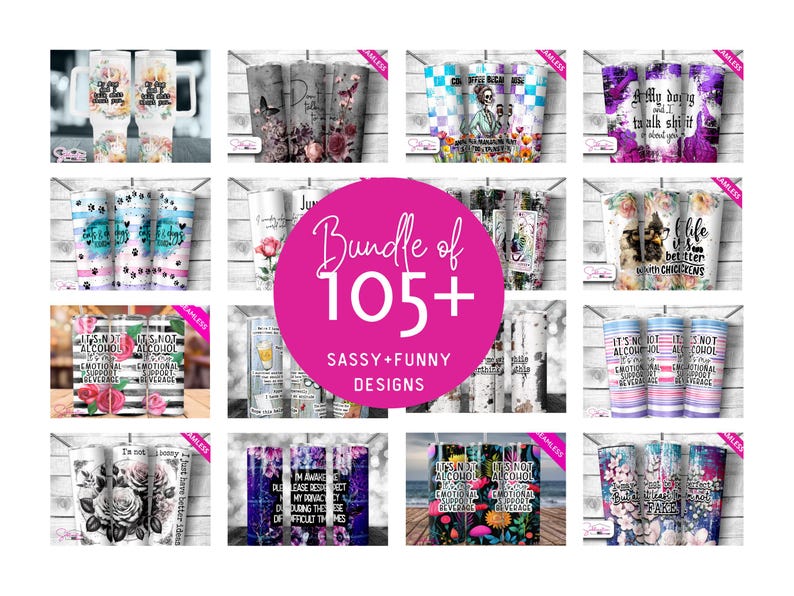 Funny Sassy Quotes PNG Sublimation Designs: 105+ Tumbler & Shirt ...