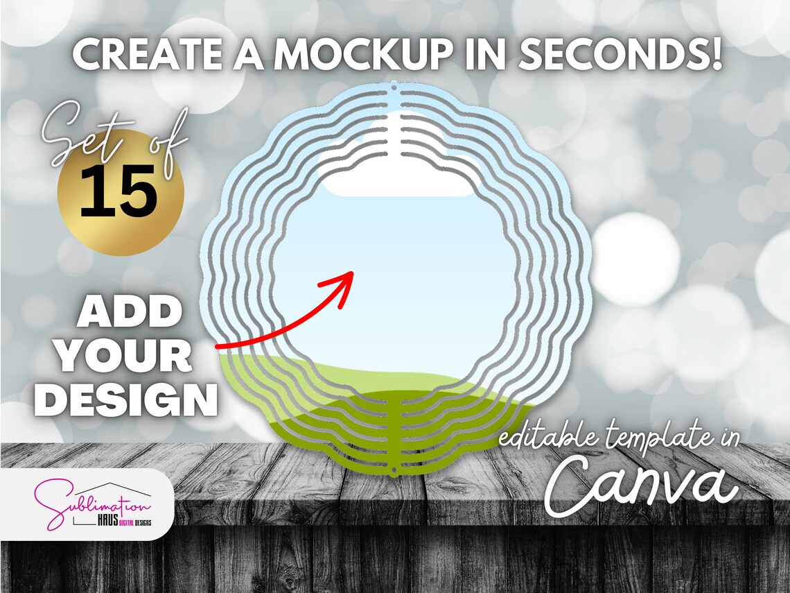 CANVA Mockup Wind Spinner Templates SET OF 15 Neutral - Etsy