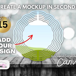 CANVA Mockup Wind Spinner Templates SET OF 15 Neutral Edition Canva - Etsy
