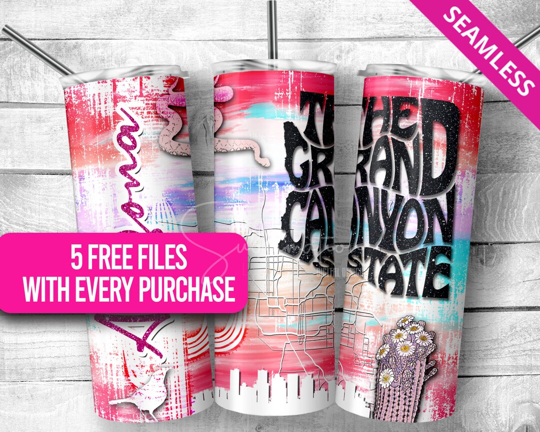 Arizona Tumbler Wrap, 20oz Skinny Tumbler Sublimation Design, PNG File ...