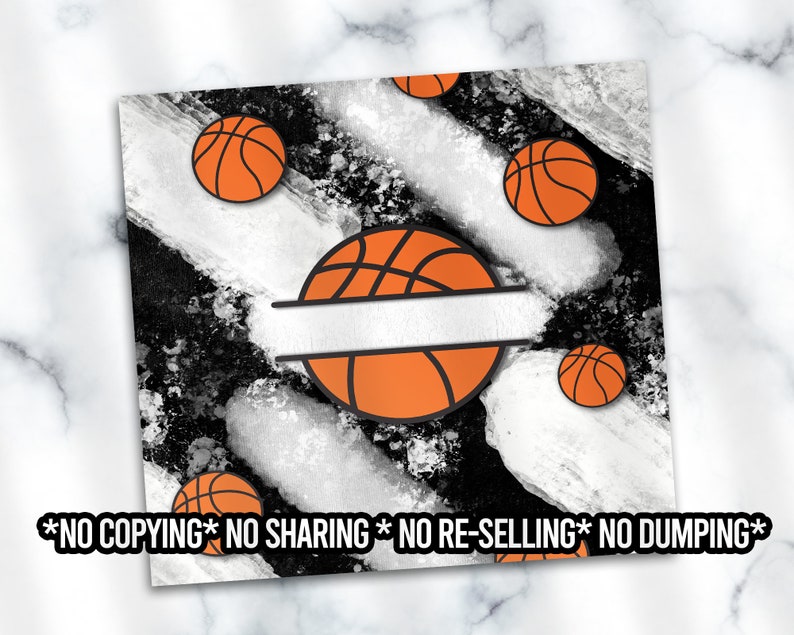 Basketball Sublimation Tumbler Designs Basketball 20oz Skinny - Etsy