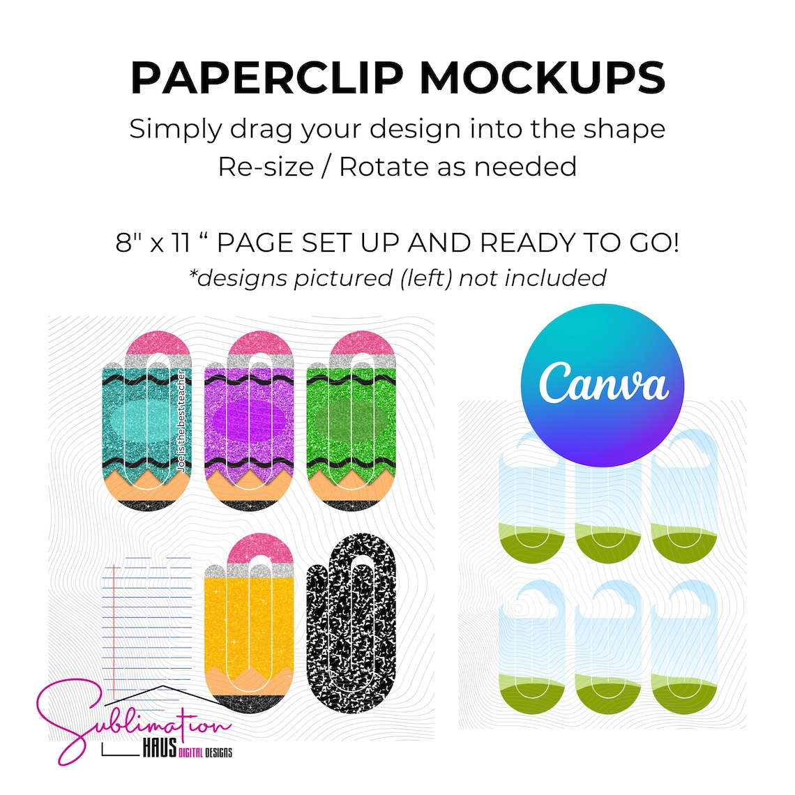 Paperclip PNG Designs: School Set for Teachers (digital Download) - Etsy
