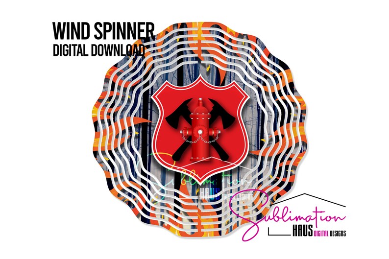 Fire Fighter Fire Wind Spinner PNG Wind Spinner Designs Fire - Etsy