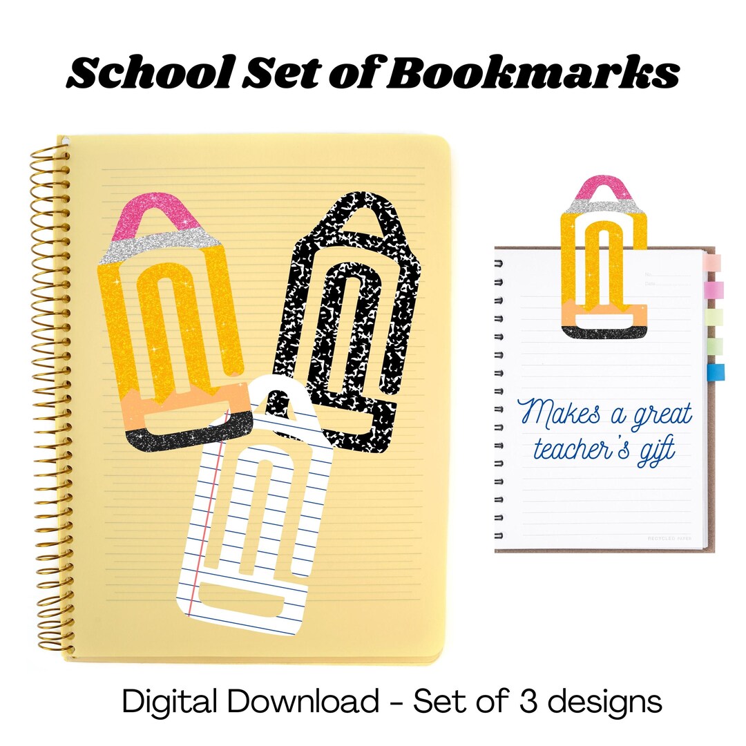 Paperclip Pencil Designs, Canva Paperclip Set of 3 Designs - Crayon ...