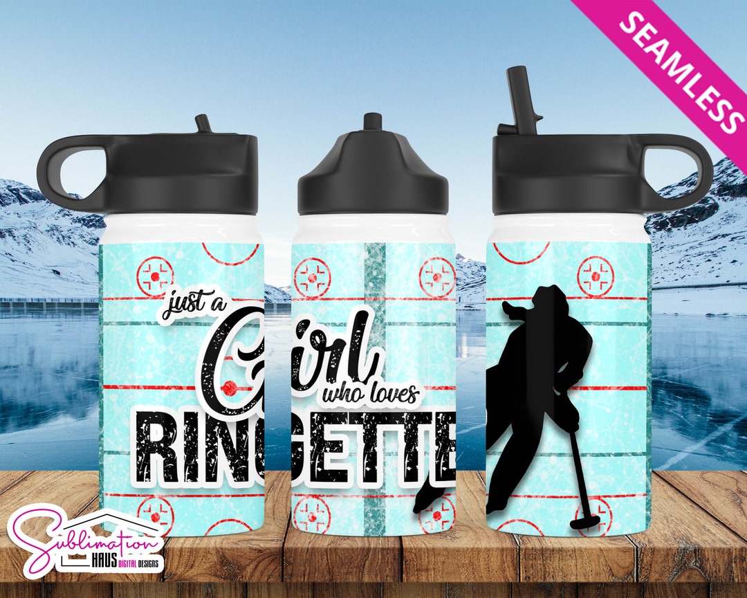 Ringette Tumbler Sublimation Design: 12oz Skinny Wrap (PNG Digital ...