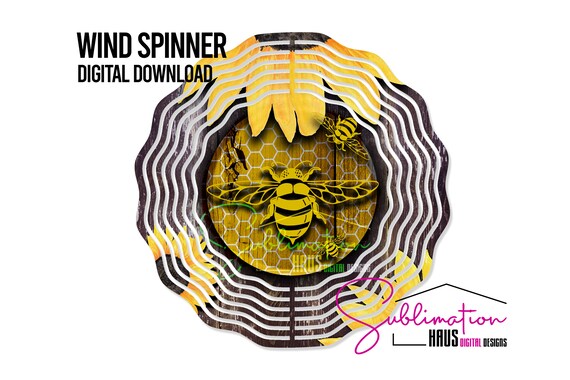 Bee Wind Spinner PNG Wind Spinner Designs Sunflower Wind - Etsy
