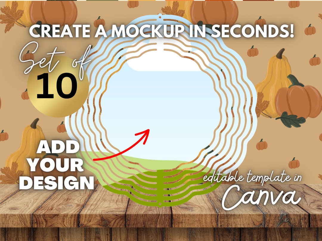 CANVA Mockup Wind Spinner Templates SET OF 10 - Fall Edition Canva ...