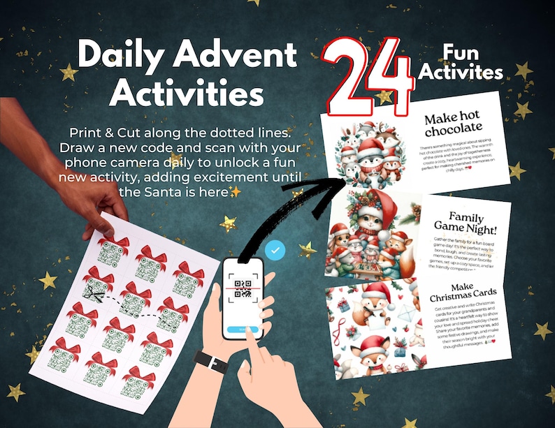 Printable Christmas Advent Calendar: 24 Holiday Activities (PDF ...