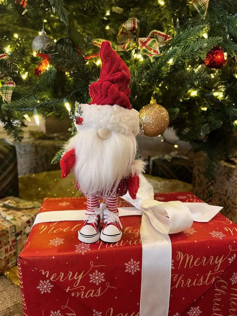 Christmas Standing Gnome Couple - Etsy