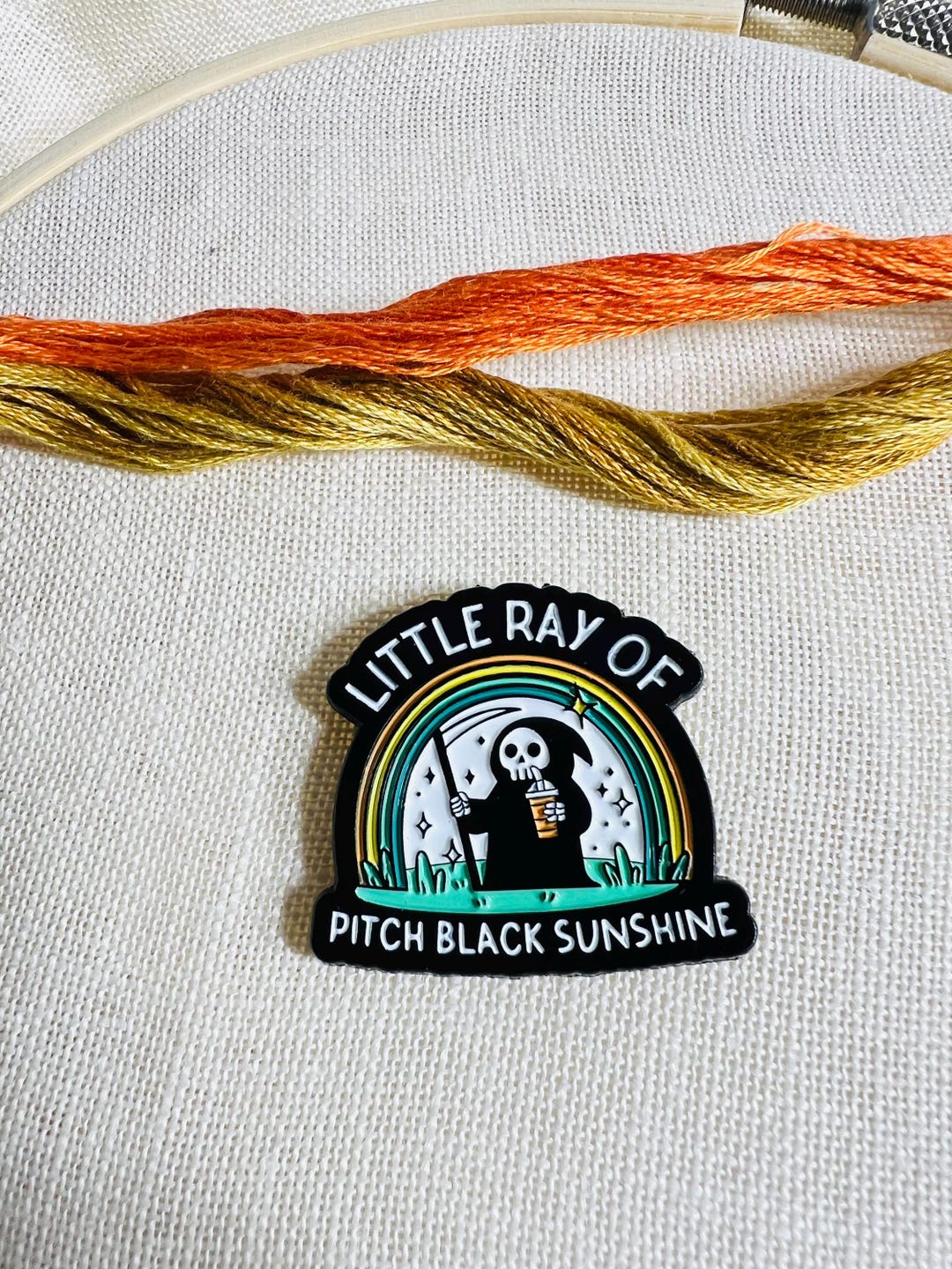 Grim Reaper Black Ray of Sunshine Needle Minder - Etsy