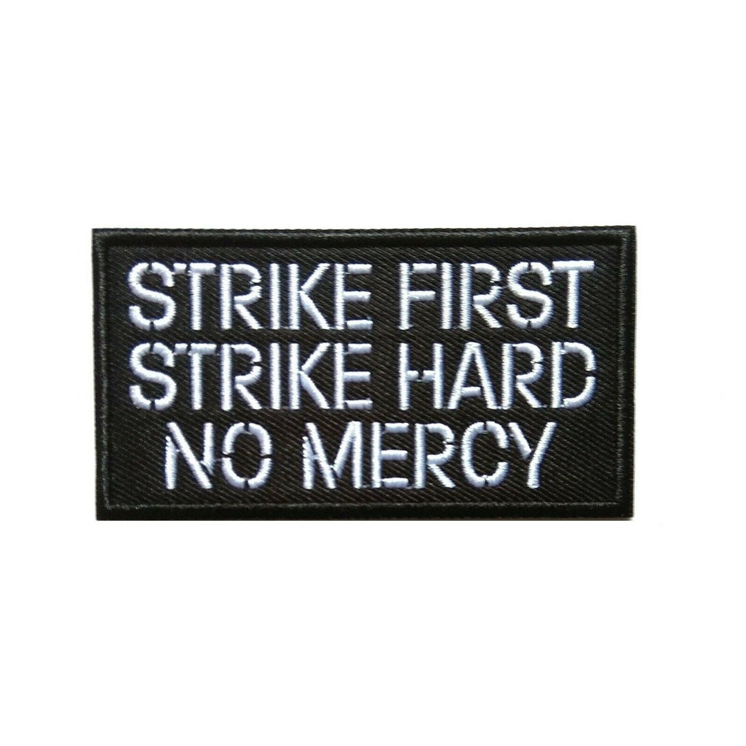 Cobra Kai Strike First Strike Hard No Mercy Iron on Patch - Etsy