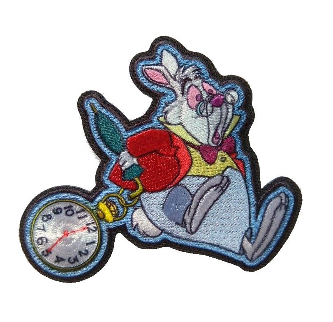 The White Rabbit Iron on Patch - Etsy