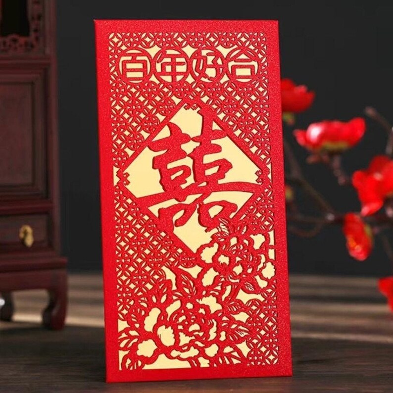 Chinese Wedding Traditional Gold Red Packet Money Gift - Etsy