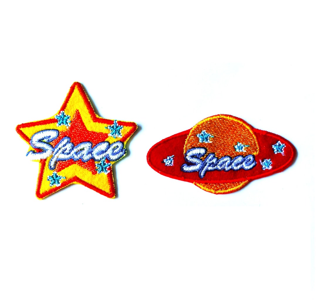 2pc Set Space Star Planet Rocket Iron on Patch - Etsy