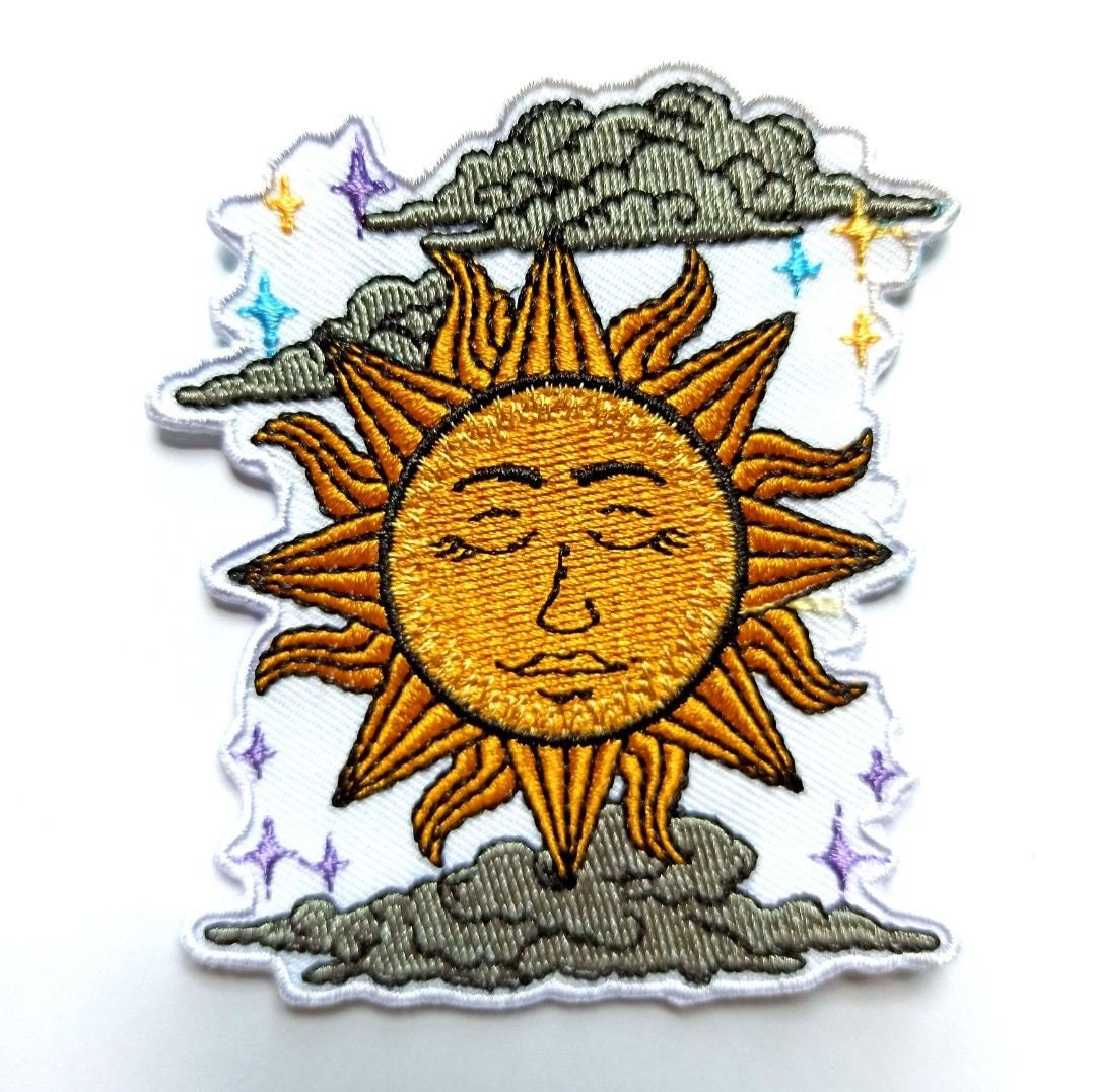 Sun Cloud Iron on Patch - Etsy