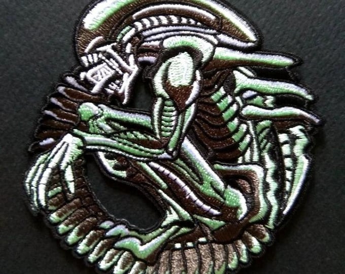 Alien Patch Iron-on Patch, Embroidered Applique Tie Dye Alien Emoji - Etsy