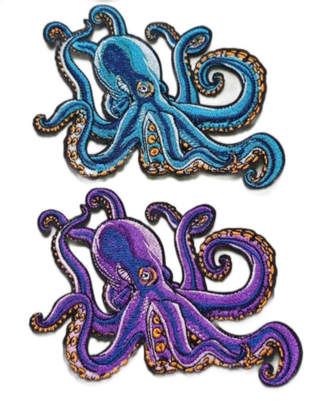 Octopus Deep Sea Iron on Patch - Etsy