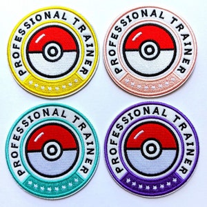 Pokemon Professional Trainer Iron on Patch - Etsy