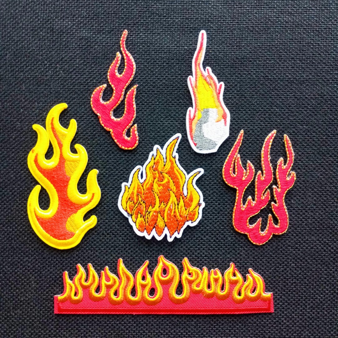 Fire Flame Burn Iron on Patch - Etsy